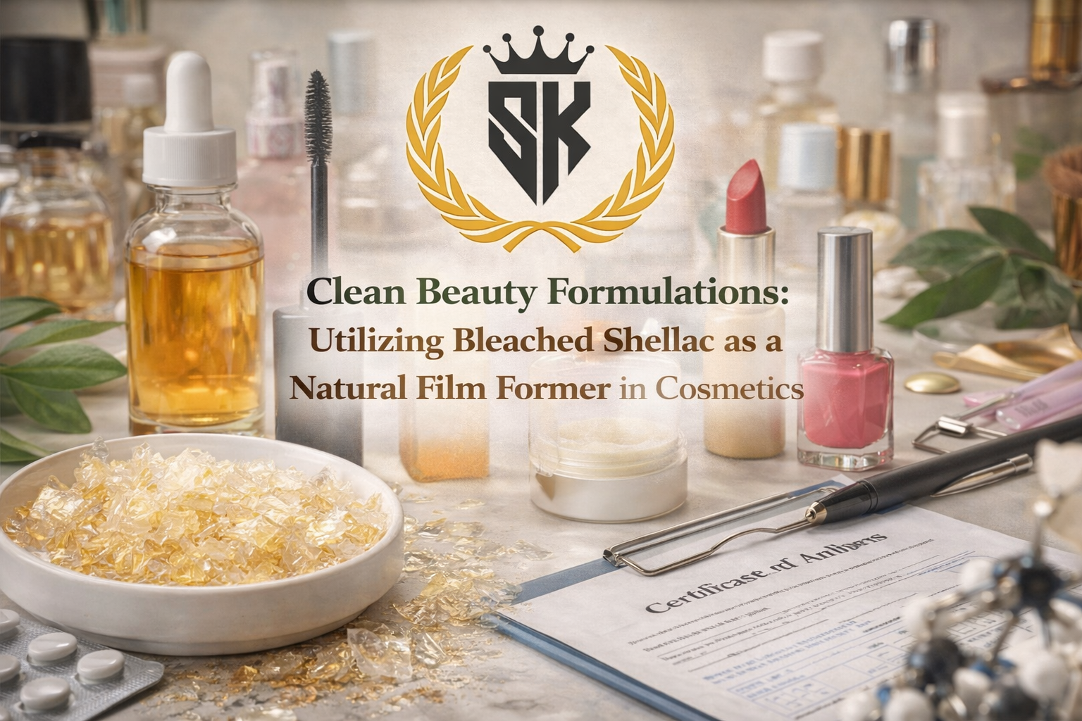 Utilizing Bleached Shellac as a Natural Film Former in Cosmetics