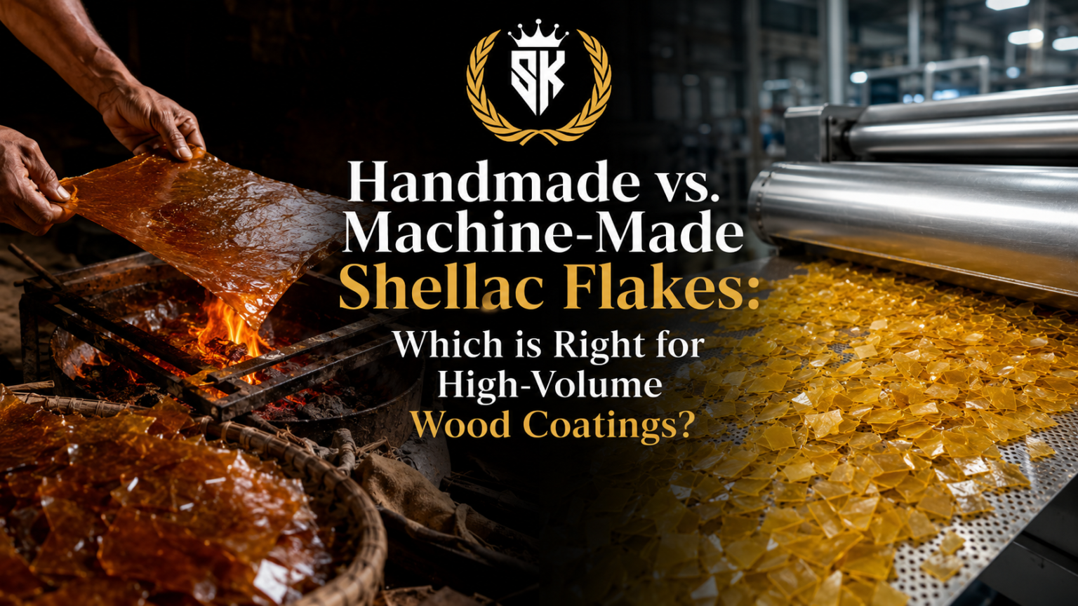 Handmade vs Machine-Made Shellac Flakes for Wood Coatings